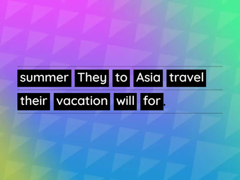 Future sentences (A2) - Unjumble