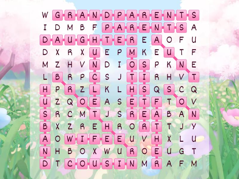 Family members - Wordsearch