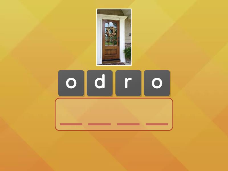 Classroom objects - Anagram