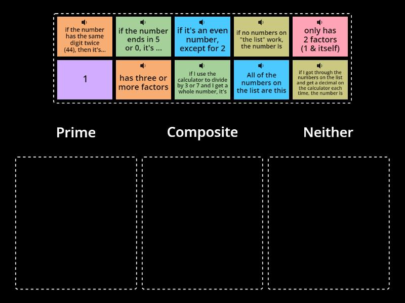 Prime & Composite - Group sort