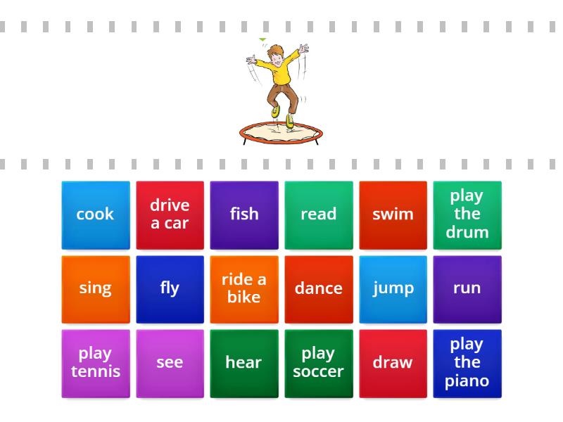 Welcome 1 Unit 6 Verbs - Find the match