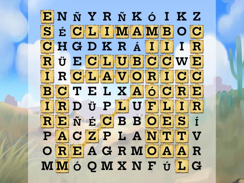 Sopa de letras - Wordsearch