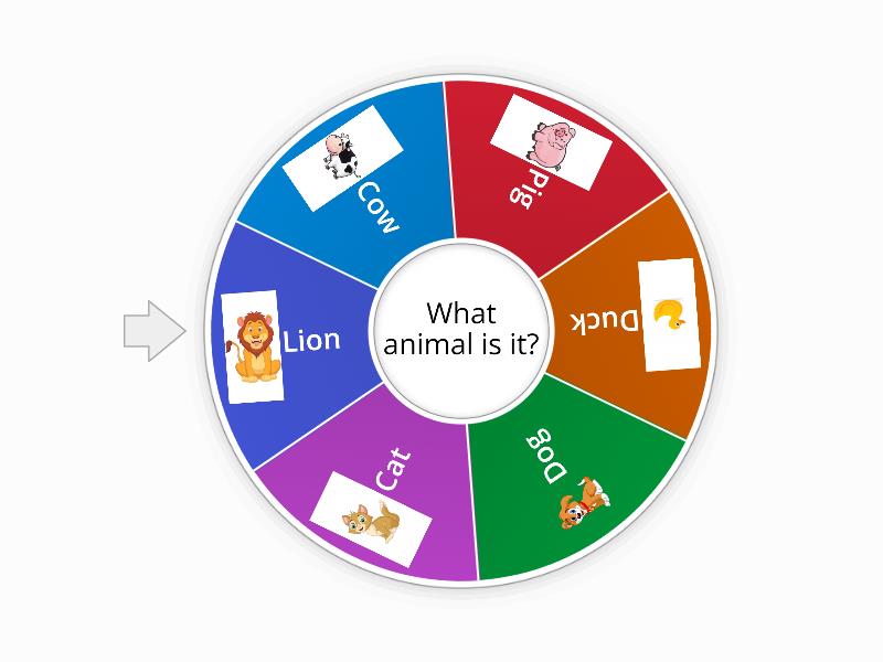 Farm animals - Spin the wheel