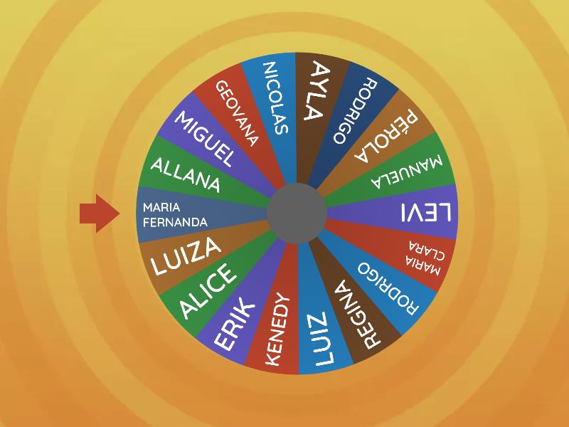 Roleta de Nomes - Rueda aleatoria