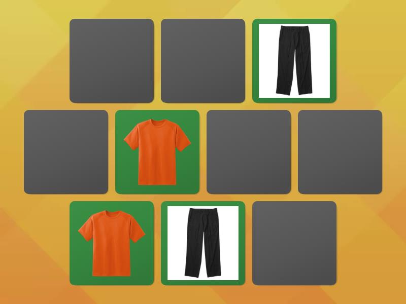 Memory Game (clothes) - Matching pairs