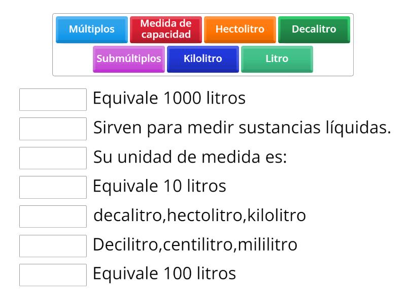 Medidas de capacidad - Match up