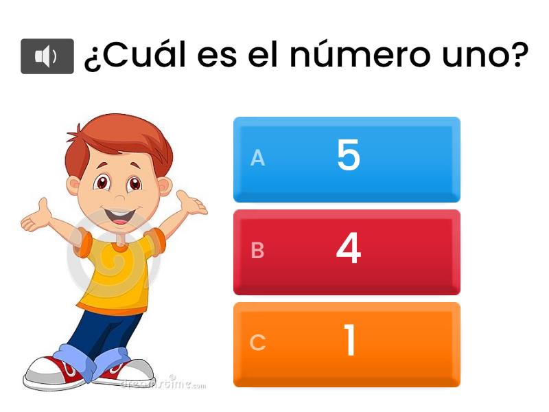 IDENTIFICA LOS NÚMEROS DEL 1 AL 5 - Cuestionario