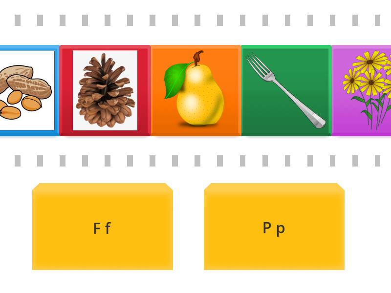 Beginning Sounds F and P - Speed sorting