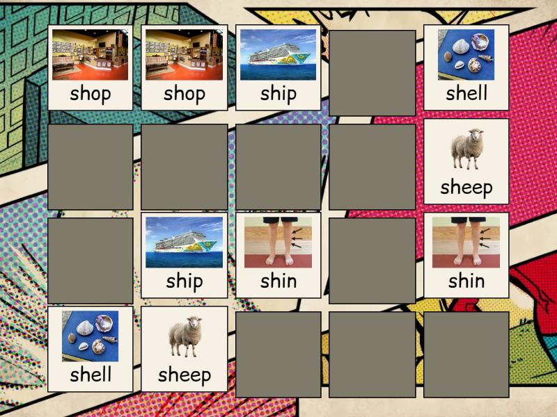 Phonics sh - Matching pairs