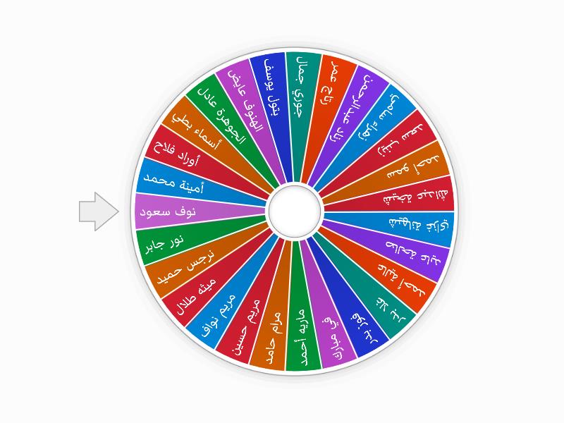 أسماء الطالبات 12ع5 - Random wheel