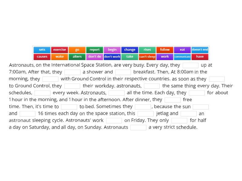 Listening - Present Simple Quiz 2 - Completa la oración