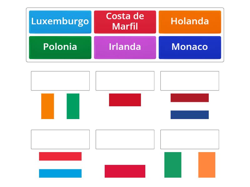 Actividad sobre paises - Une las parejas