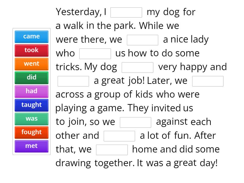 Story1 - Complete the sentence