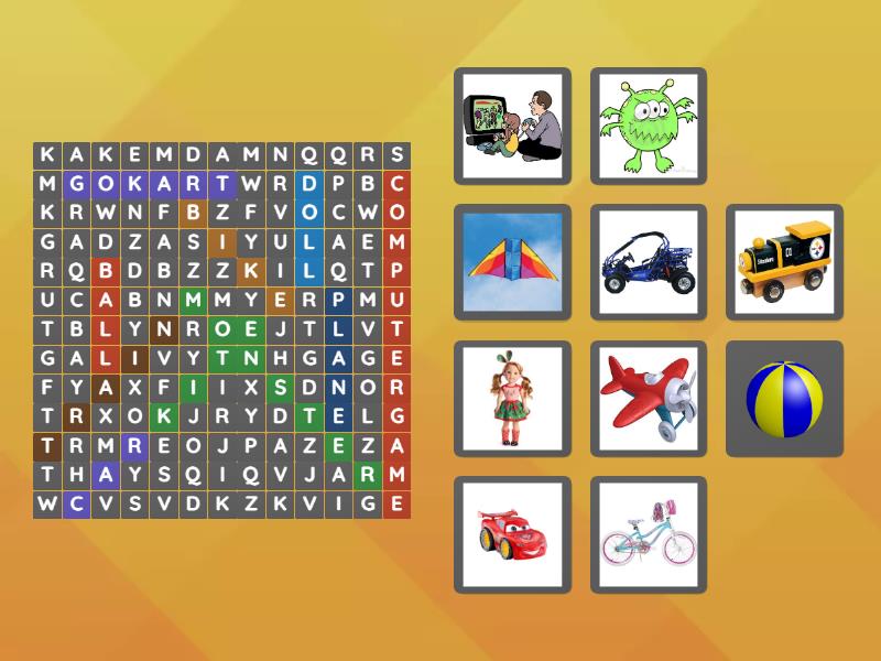 SM1 Unit 2 Toys - Wordsearch