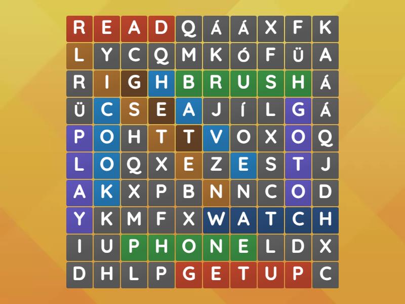 Daily Routine Verbs - Sopa de letras