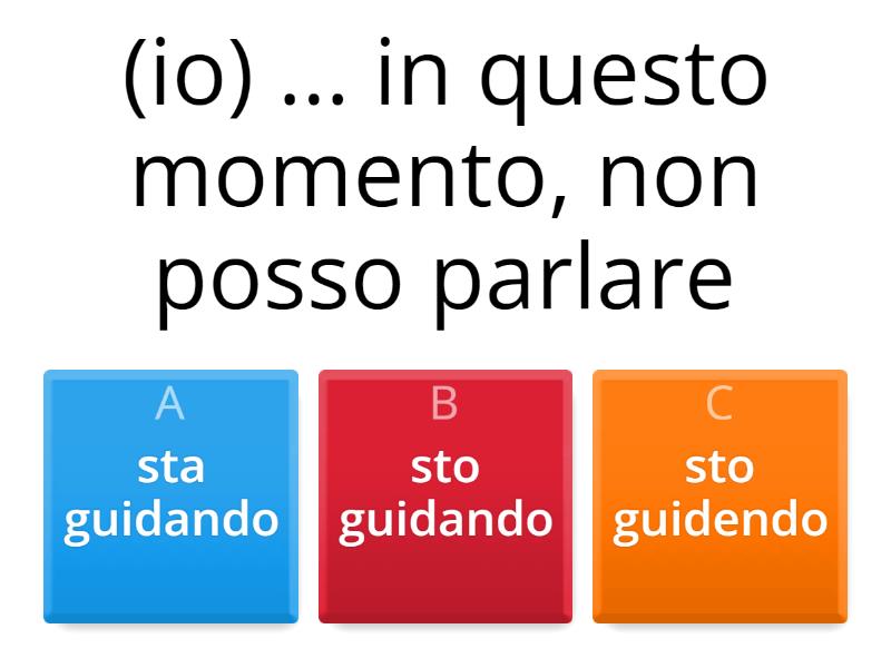 Stare+gerundio - Quiz