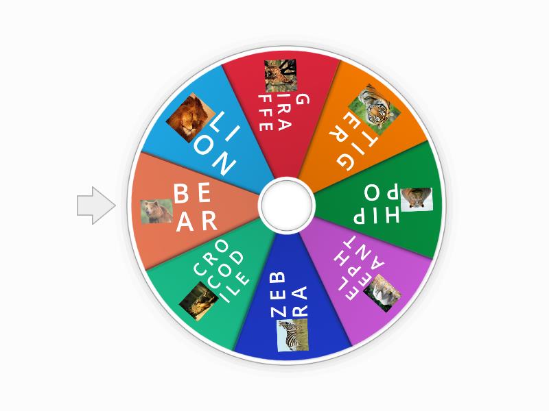 Animales Salvajes - WILD ANIMALS - Spin the wheel
