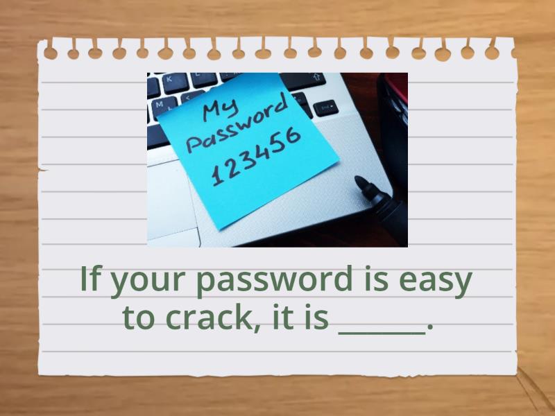 passwords - Flash cards