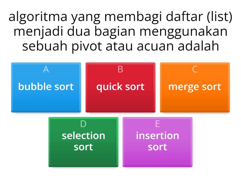 pilihlah jawaban di bawah ini dengan benar! - Quiz