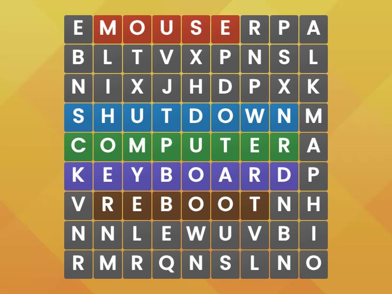 BASIC COMPUTER OPERATIONS - Wordsearch