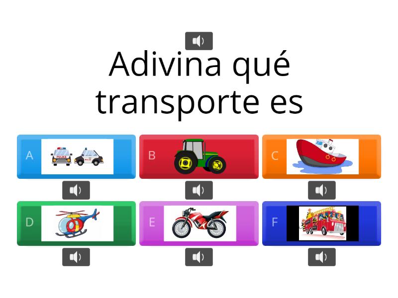 Adivina qué transporte es - Quiz