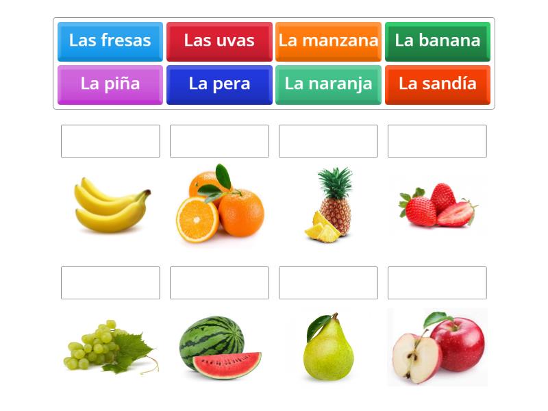 Las frutas - Match up