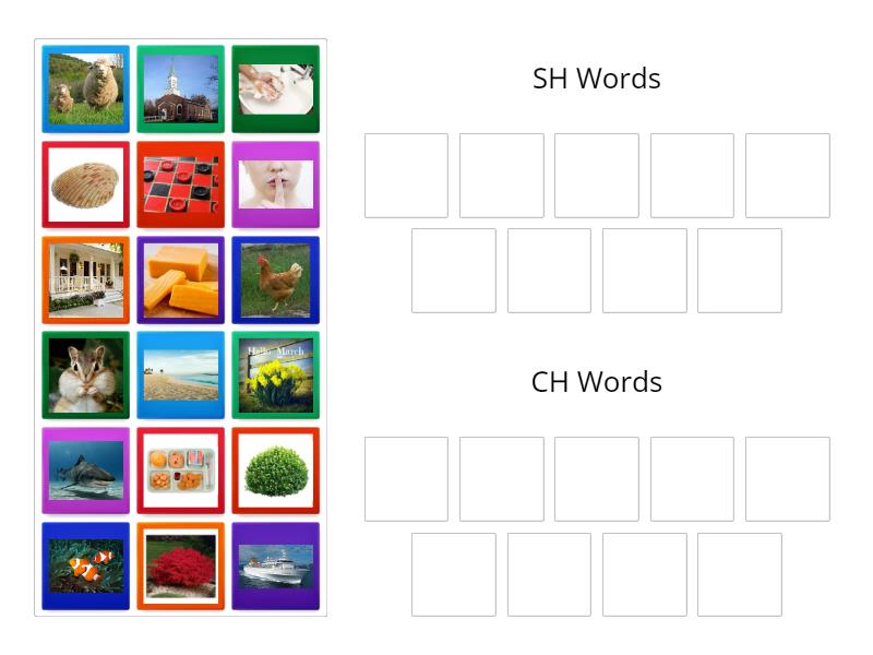 /ch/ and /sh/ sound - Group sort