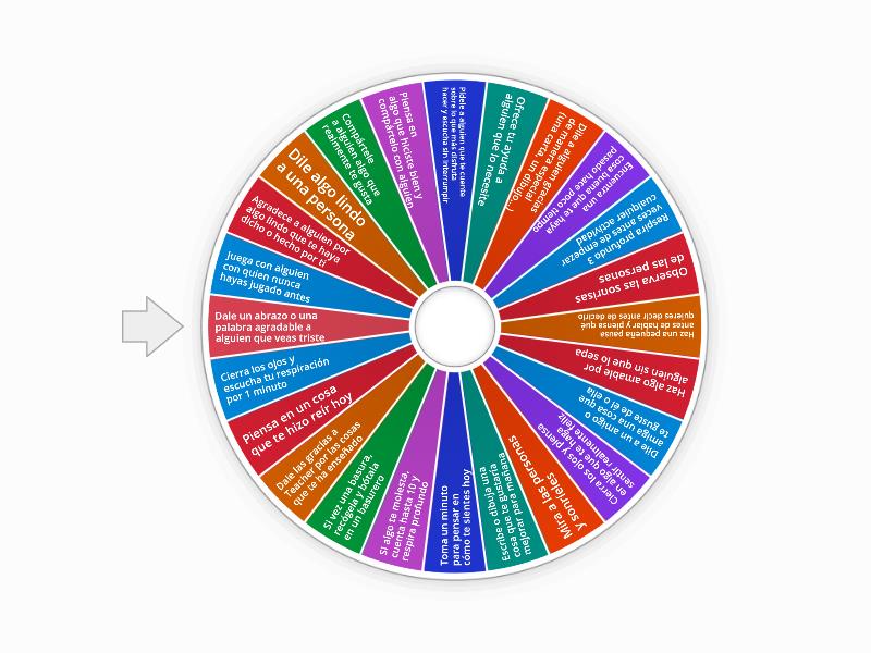 El PODER de la PAZ está en NUESTRAS manos - Spin the wheel