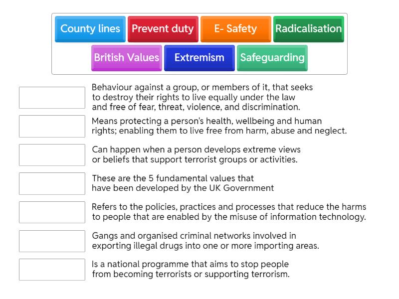 Week 20 - Key terminology recap - Une las parejas