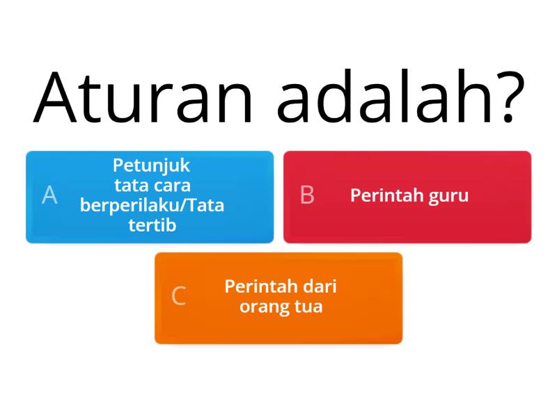 Aturan di sekolah dan rumah - Kuis