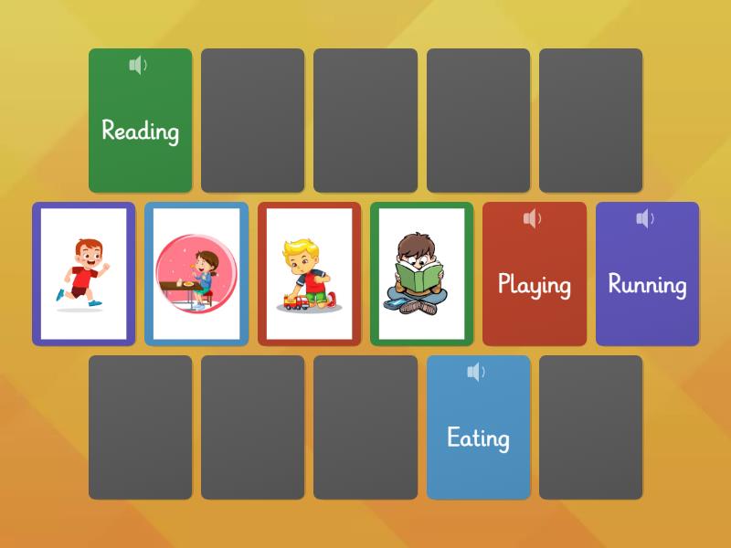 Present continuous - Matching pairs