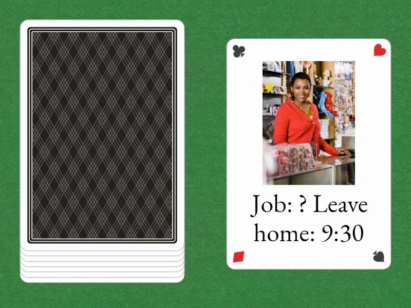 SO A2 U2 Revision Jobs + present Simple - Speaking cards