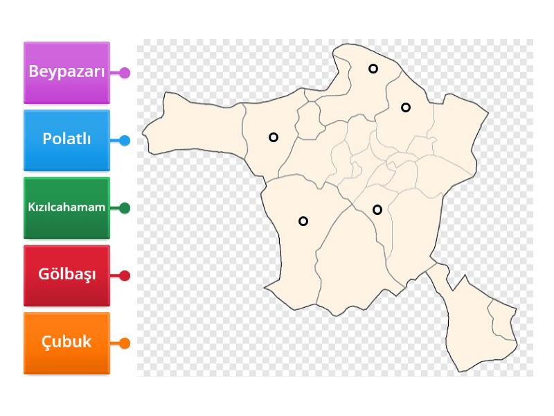 Ankara ilçeleri - Labelled diagram