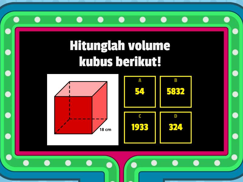 Volume Bangun Ruang (Kubus dan Balok) - Gameshow quiz