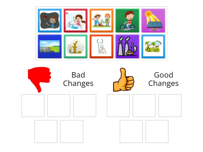 Good changes or bad changes - Group sort