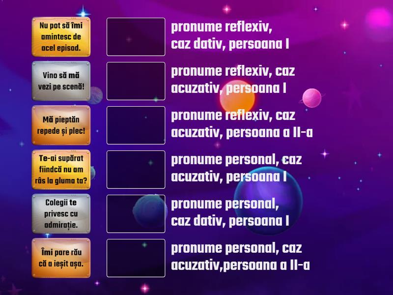 Pronumele reflexiv - Une las parejas