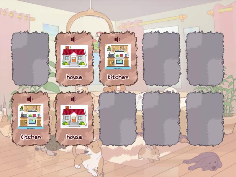 Memory room in the house - Matching pairs