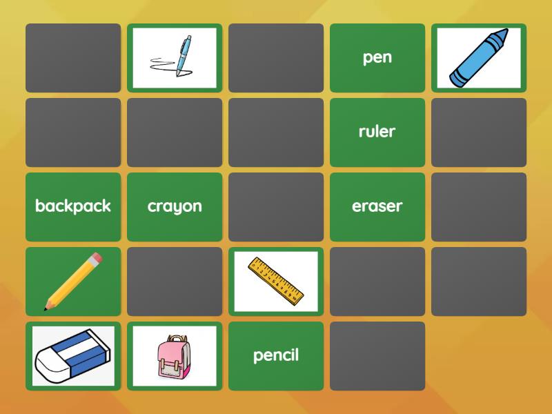 School Things - Matching pairs