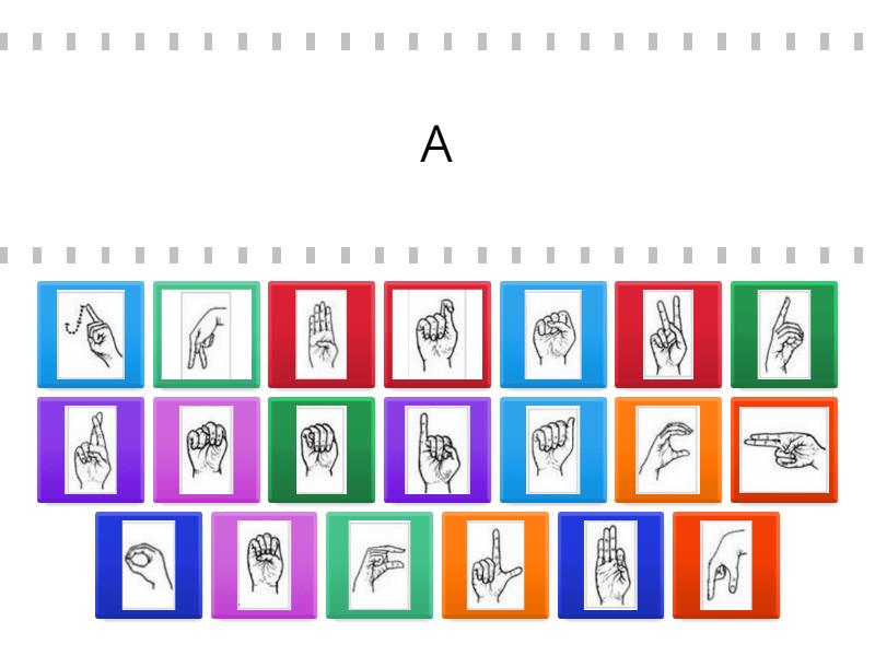 Suaikan Abjad dengan Isyarat (Part 1) - Find the match
