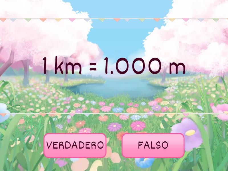 medida de longitud - Verdadero o falso