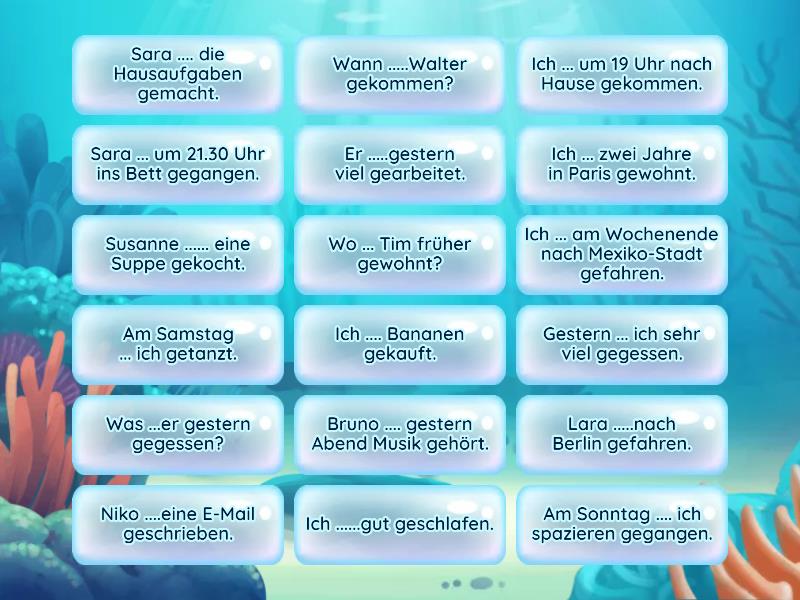 A1. das Perfekt mit haben oder sein - Flip tiles