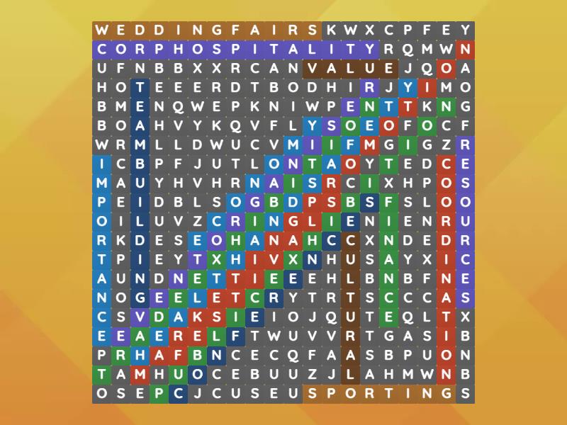 Planning an event - Wordsearch