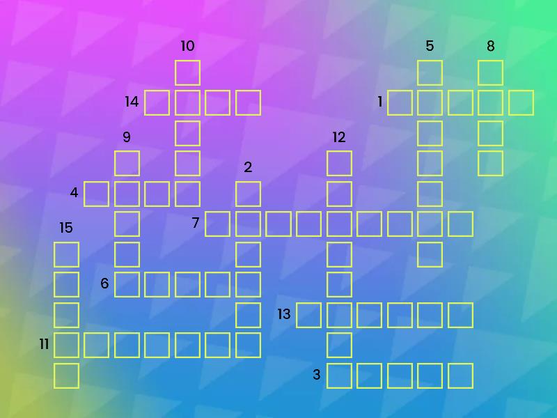 Singular & Plural nouns - Crossword