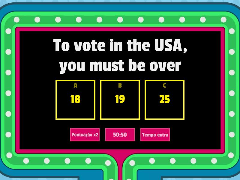 Voting - Gameshow quiz