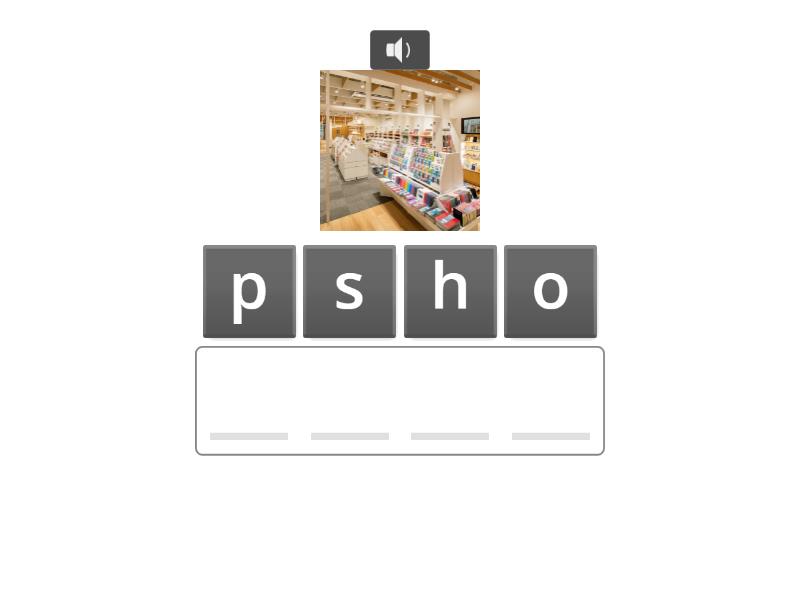 Sound /sh/ - Anagram