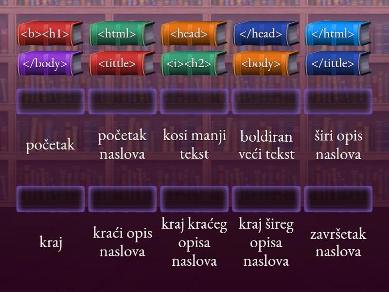 kviz o html - Match up