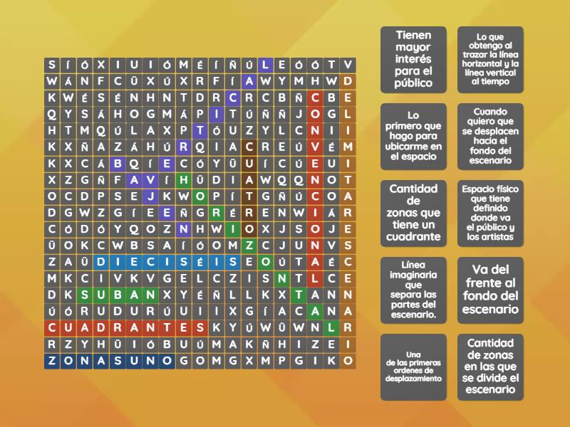 Ubicación Espacial 01 - 02 7C - Sopa de letras