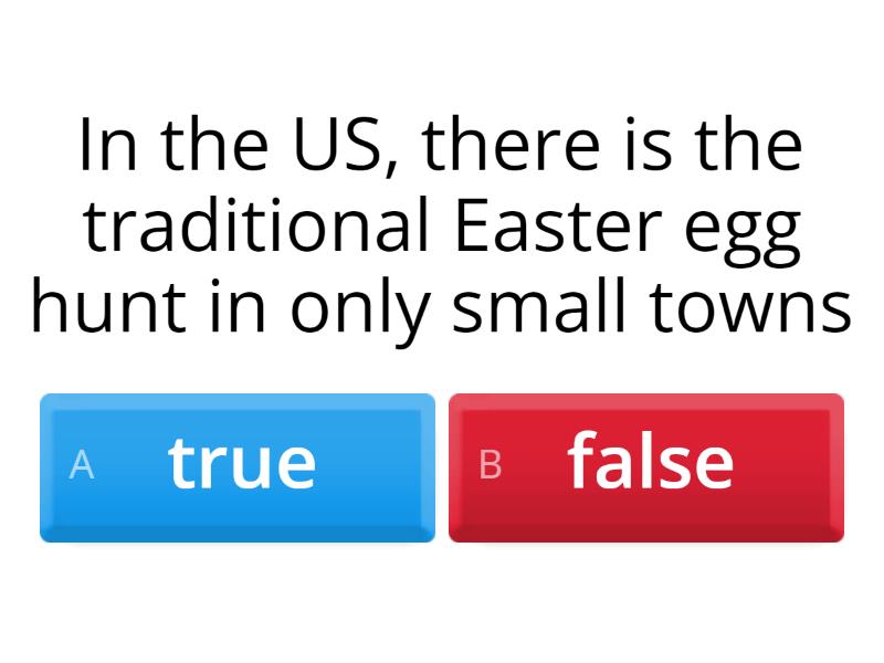 Easter Egg Hunt - A1/A2 - Quiz