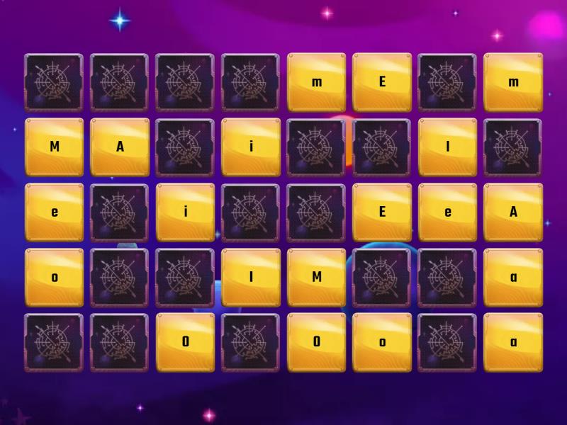 Identifica la mayuscula - Matching pairs