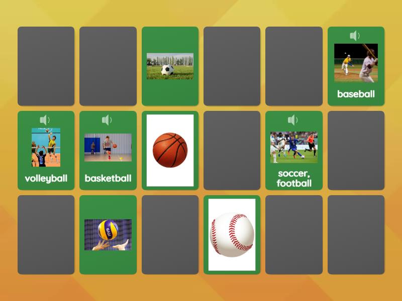 Sports - Matching pairs